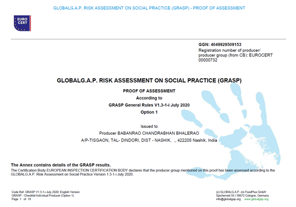 Samarth Agro Exports: Food Safety